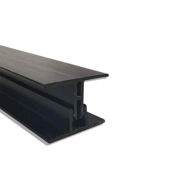 PERFIL UNION NEGRO PVC - Floka