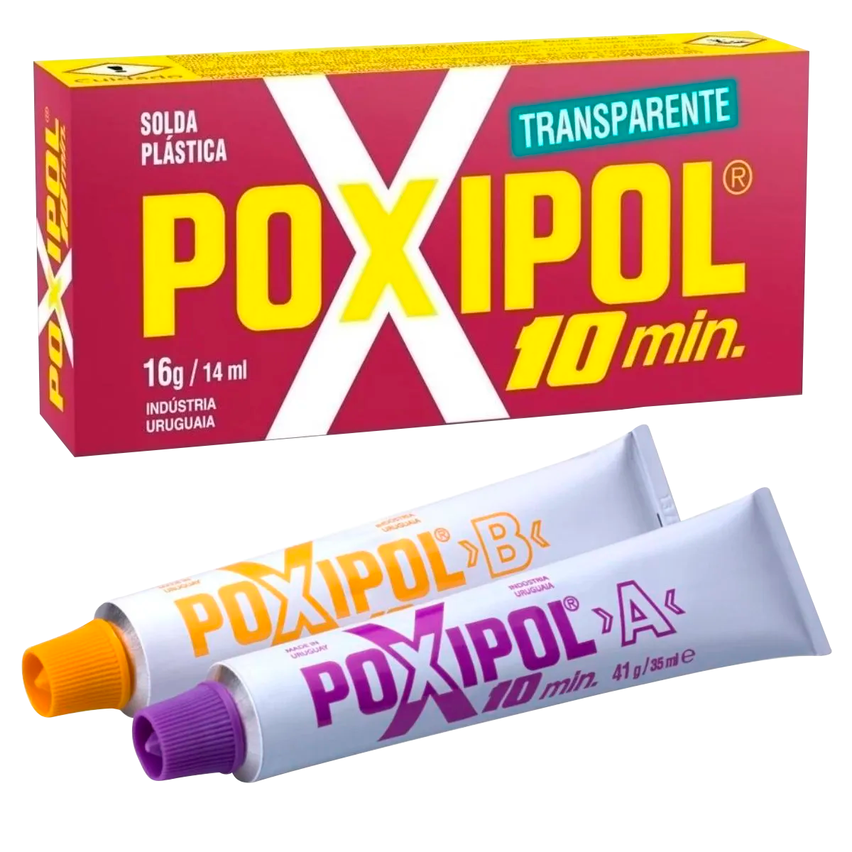 Adhesivo poxipol 10 min transparente - Floka